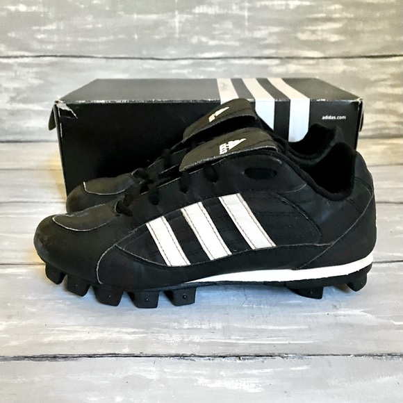 adidas | Shoes | Vintage Adidas Tater Low Baseball Cleats Black And ...